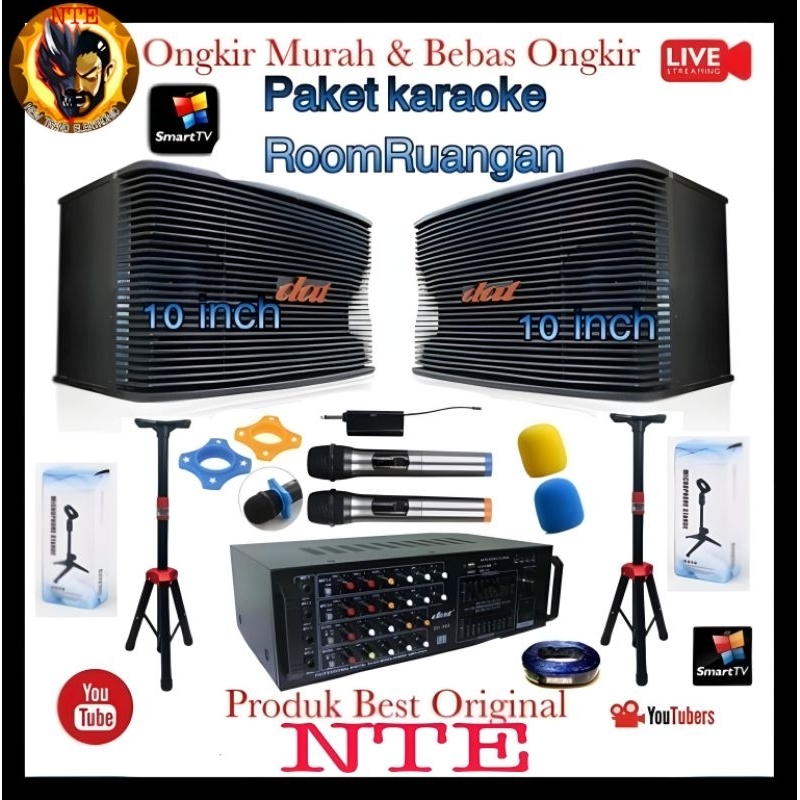 Jual Paket Sound karaoke Set speaker Dat 10 inch Original Audio ruangan ...