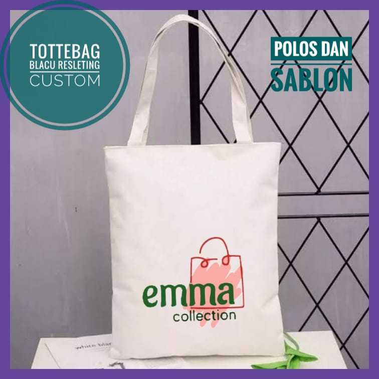 Jual TOTEBAG BLACU RESLETING CUSTOM POLOS DAN SABLON / Souvenir ...