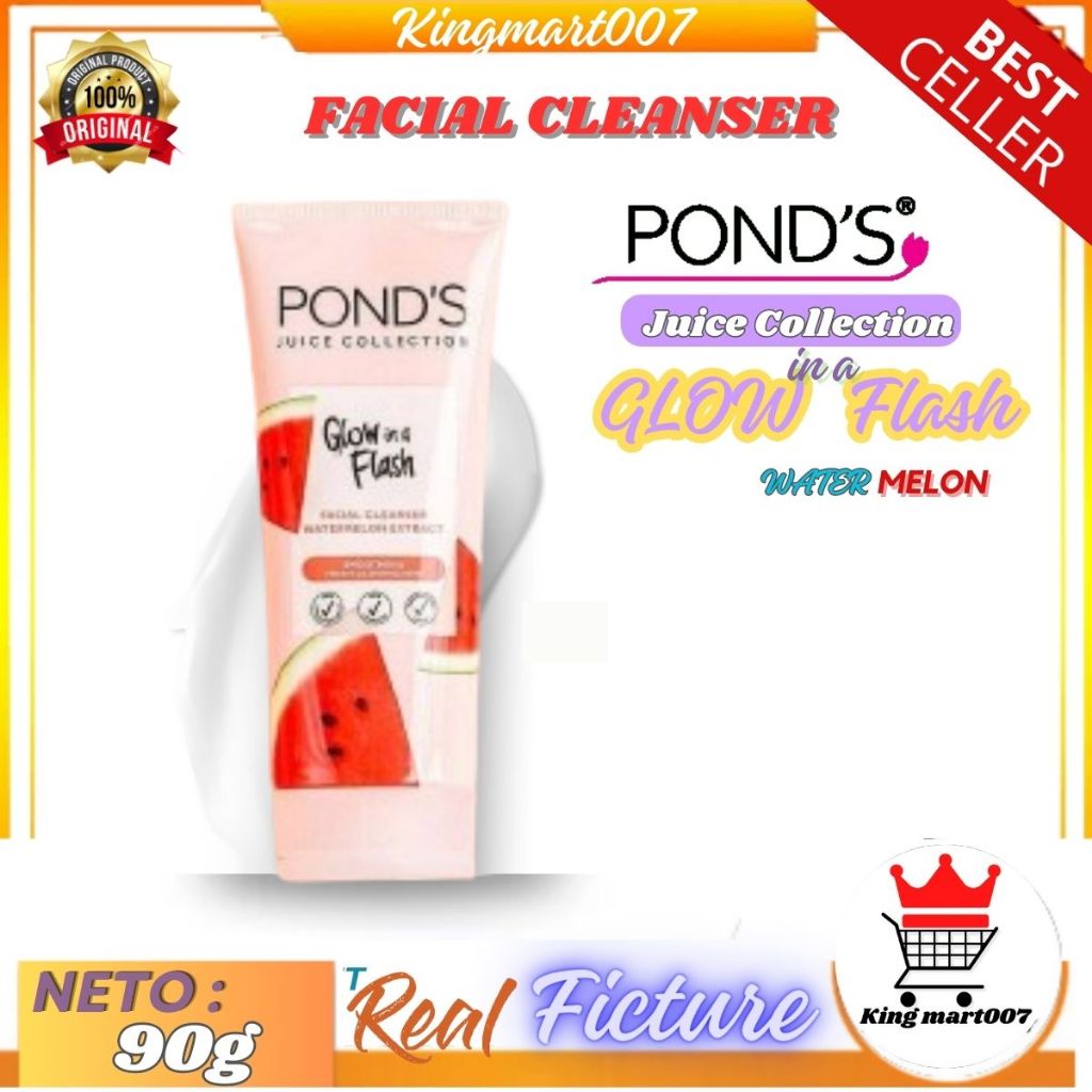 Jual POND'S JUICE COLLECTION GLOW IN A FLASH FACIAL CLEANSER WATERMELON ...