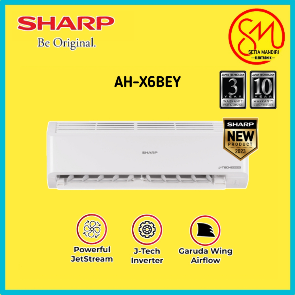 Jual AC SHARP AH-X6BEY AC SPLIT 1/2 PK INVERTER GARUDA SERIES | Shopee Indonesia