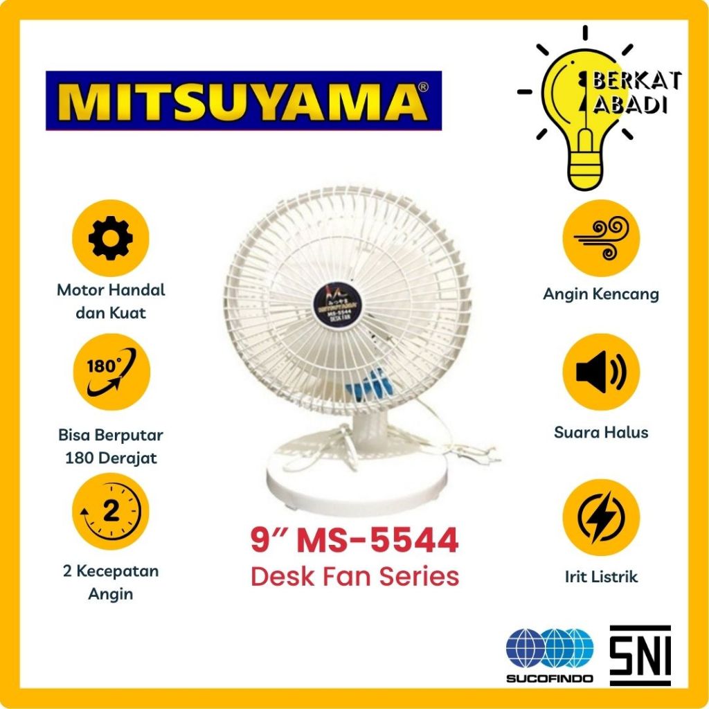 Jual Kipas Angin Meja Deskfan SNI 9 IN MITSUYAMA MS 5544 | Shopee Indonesia