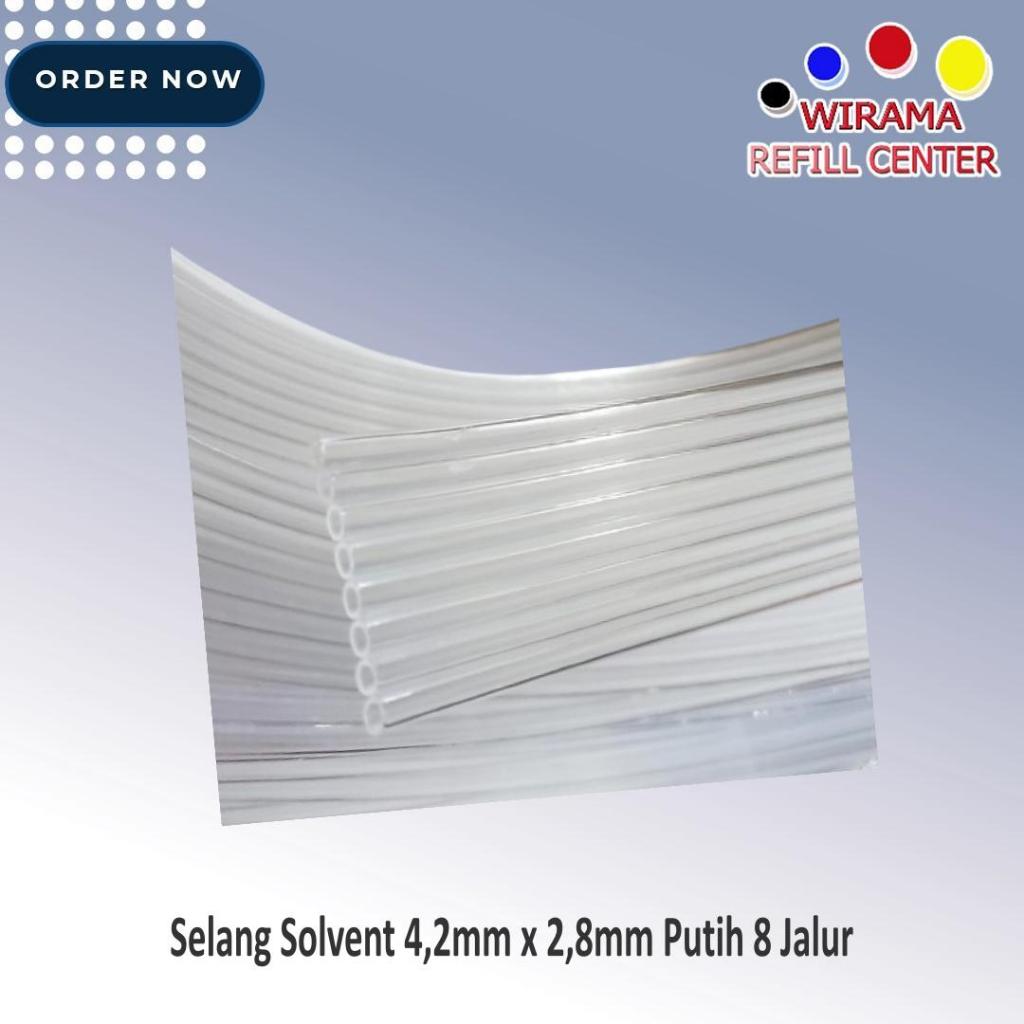 Jual Selang Solvent / Selang Tinta Printer 4,2mm x 2,8mm Putih 8 Jalur ...