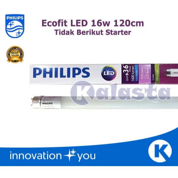 Jual Lampu TL LED Tube Ecofit PHILIPS 16w / 16 Watt (Tanpa Stater ...