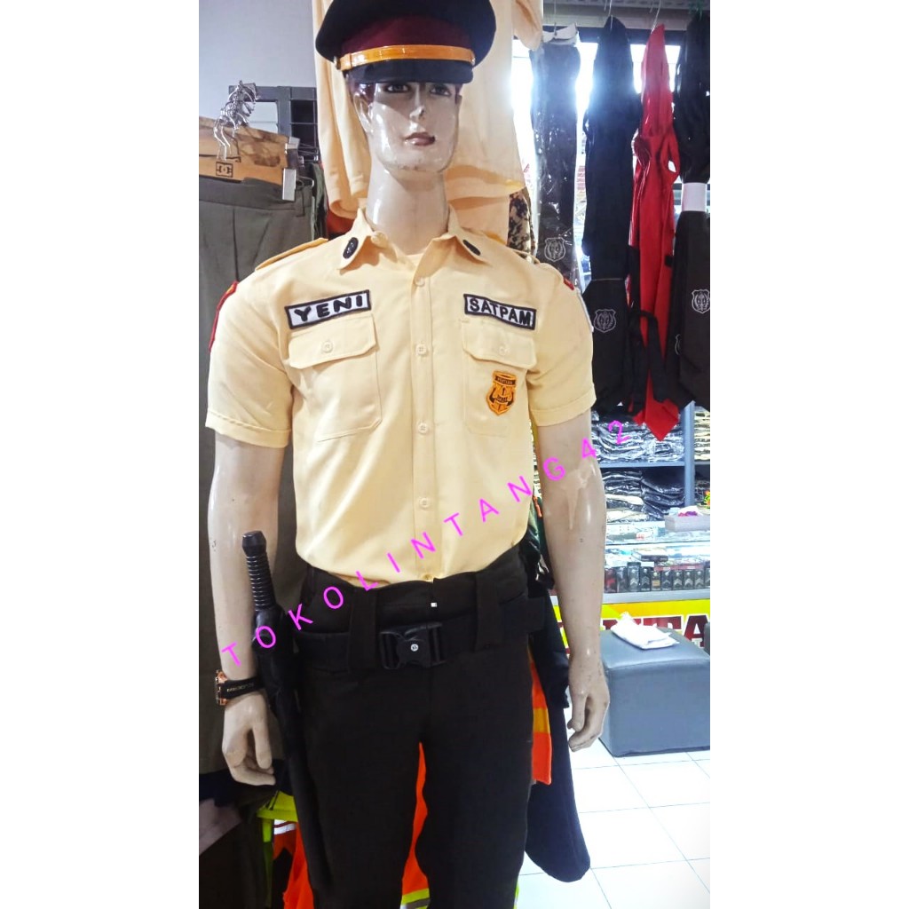 Jual SERAGAM TERBARU SATPAM/SERAGAM PDH KREM TERBARU POLOSAN TANPA ...