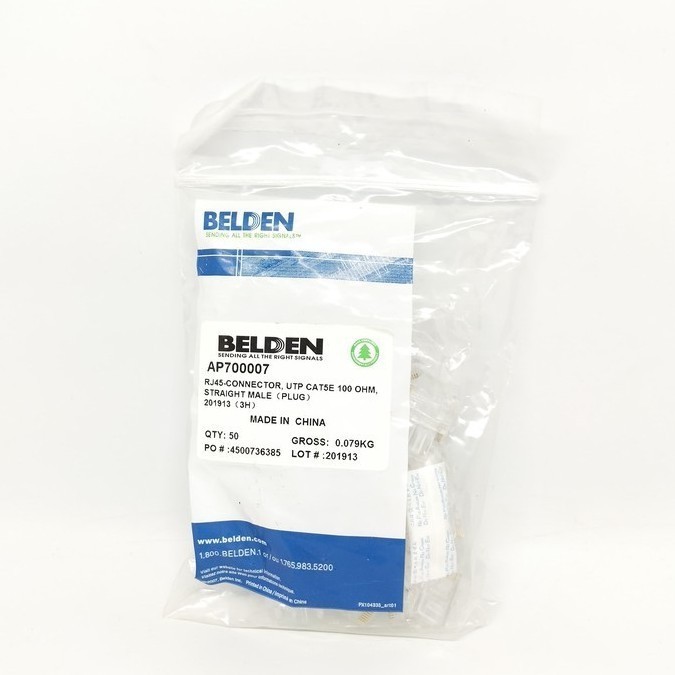 Jual Connector Belden AP700007 RJ45 Cat5E - 1 PACK ISI 50 | Shopee ...