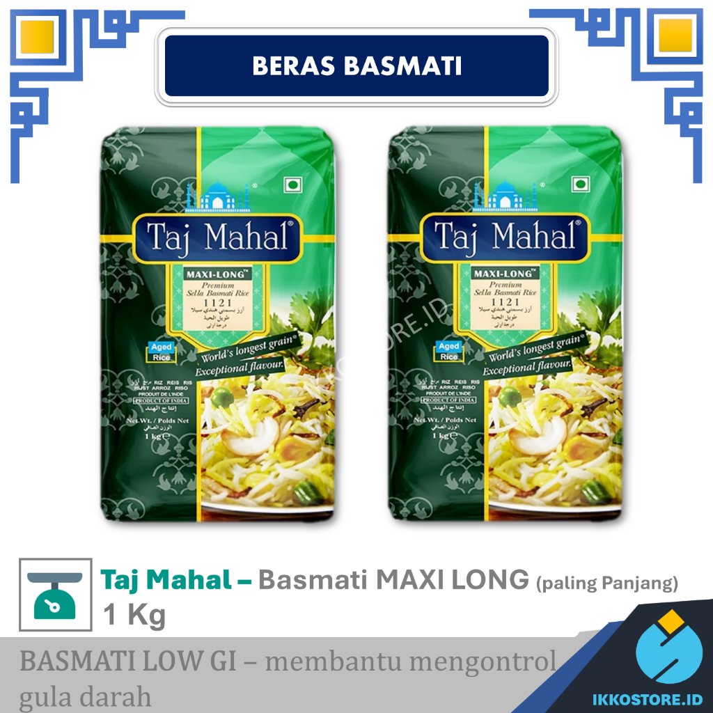 Jual Beras Basmati Premium TAJ MAHAL SELLA BASMATI RICE 1121 1 KG Low ...