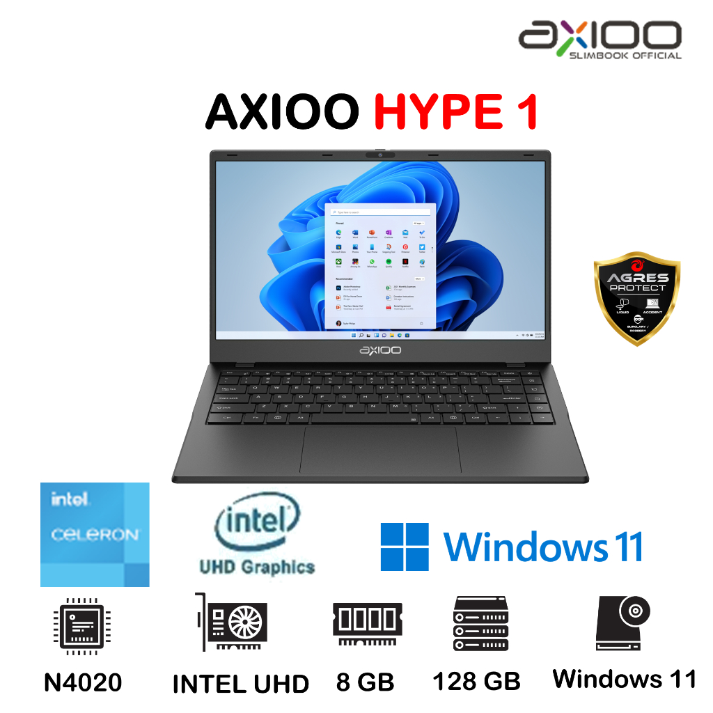 Jual LAPTOP AXIOO HYPE 1 N4020 8GB 128GB Windows 11 14 HD | Shopee ...