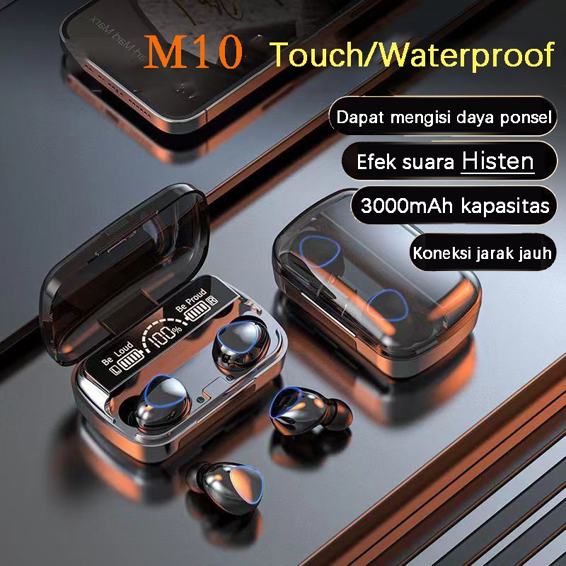 Jual 【COD】M10 Powerbank 3500mAh Earphone Headset Wireless Bluetooth Full Bass Stereo 3500mah ...