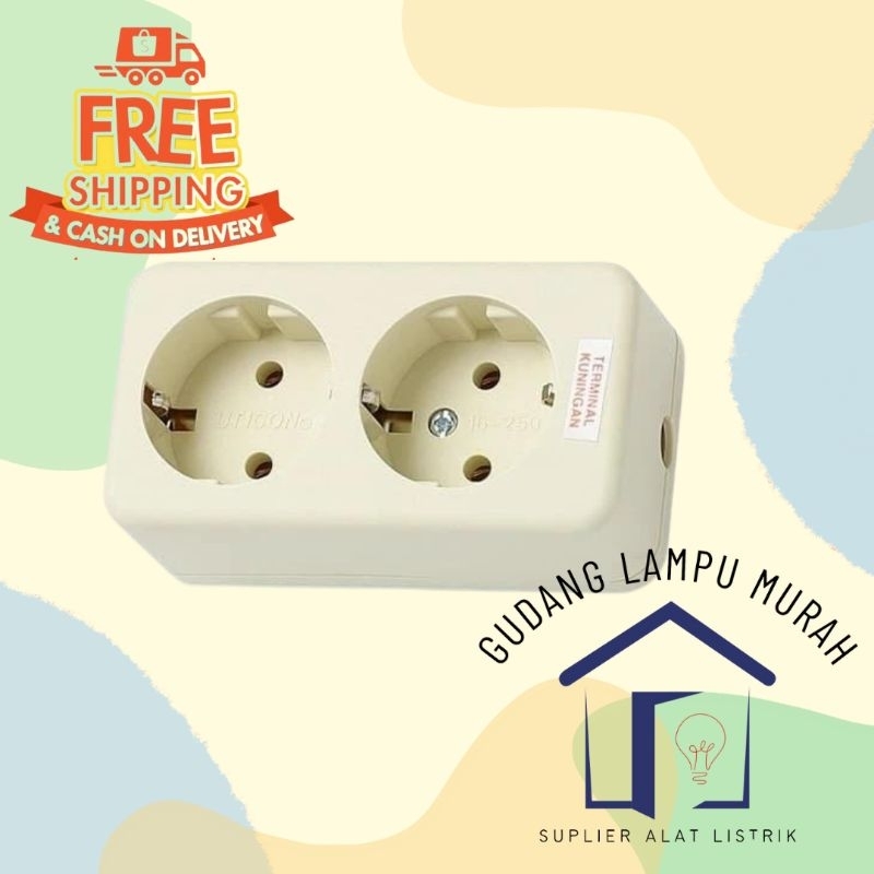 Jual Stop Kontak Arde 2Lubang Terminal Kuningan Esenza Stop Kontak ...