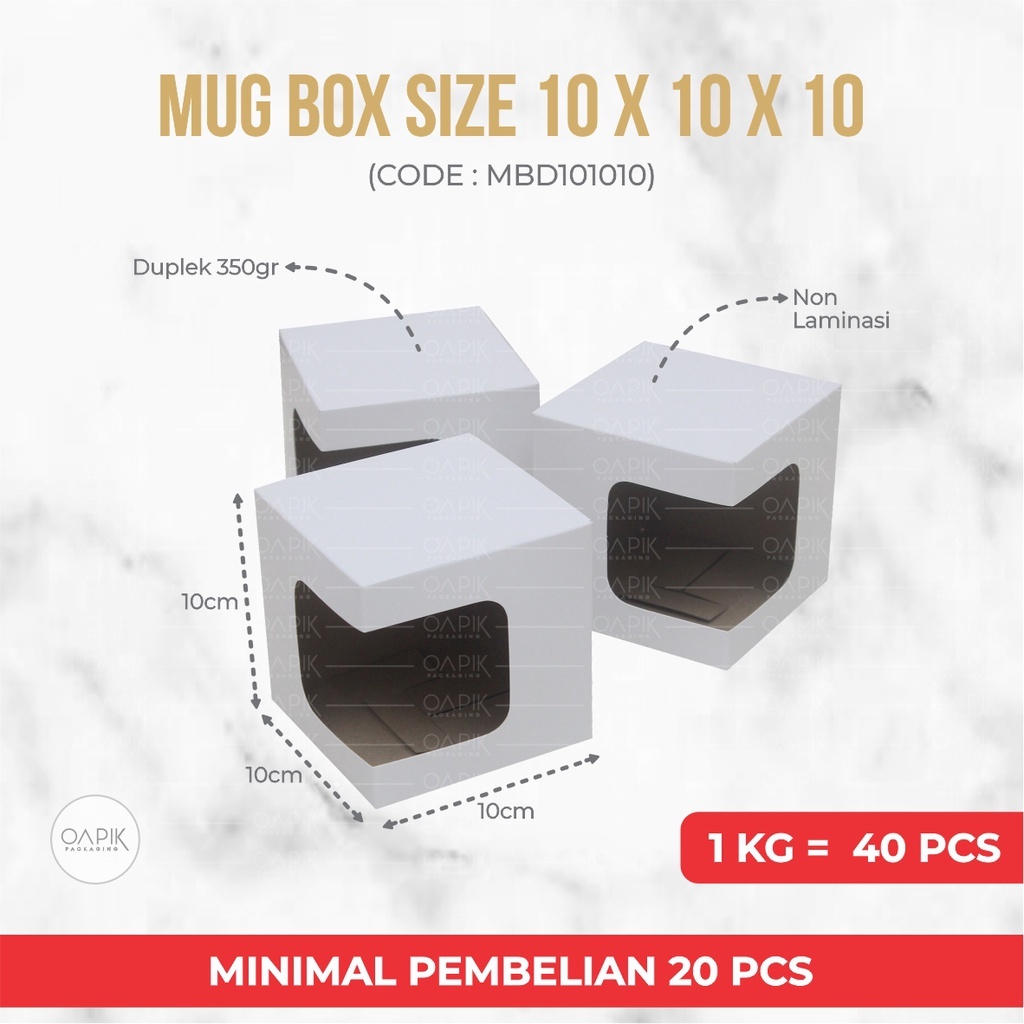 Jual MUG BOX 10x10x10, Kemasan Gelas, Kemasan Mug, Packaging Gelas ...