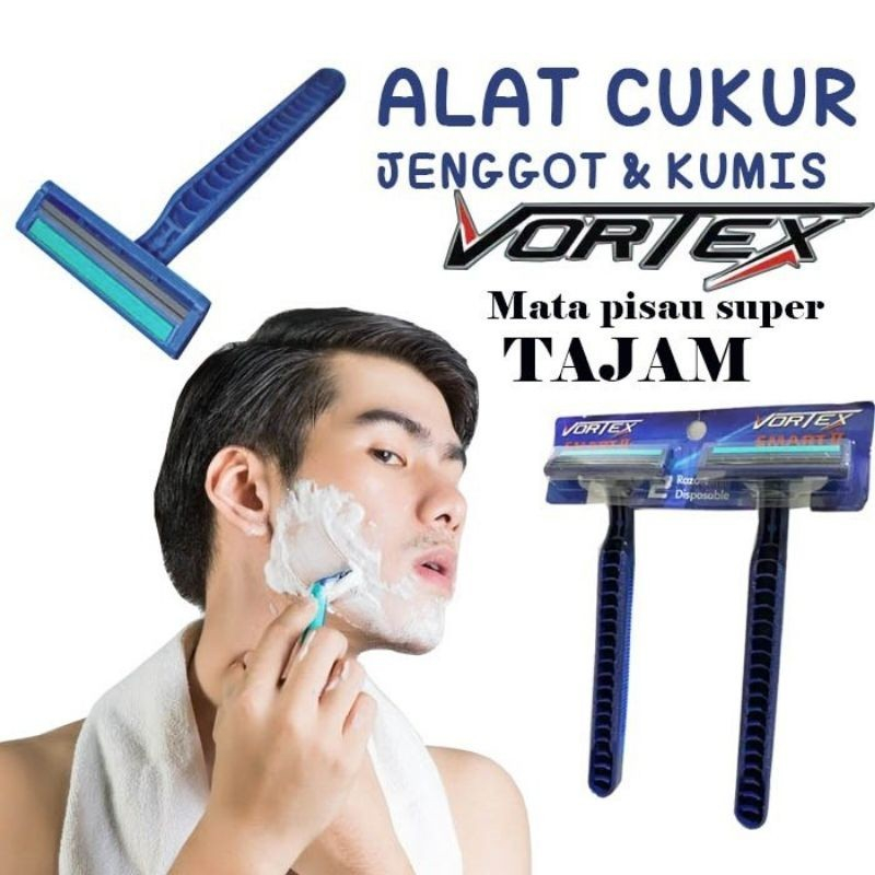 Jual PK1345 CUKURAN KUMIS JENGGOT BIRU CUKUR 2 MATA / ALAT PISAU CUKUR ...