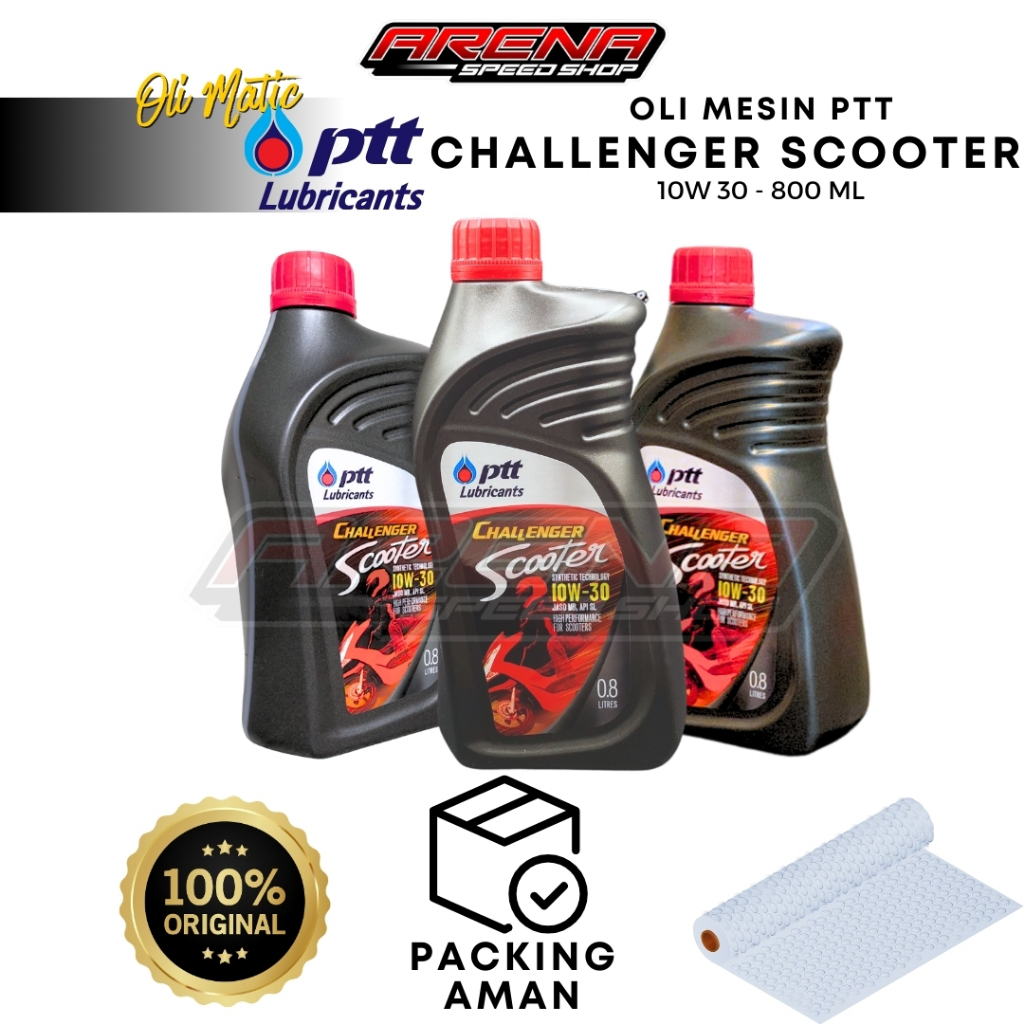 Jual PTT Lubricants Challenger Scooter 10W-30 800ml - Oli Mesin Matic ...
