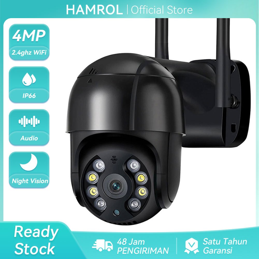 Jual Hamrol 4MP PTZ Kamera WiFi Outdoor Ai Human Detection CCTV IP ...