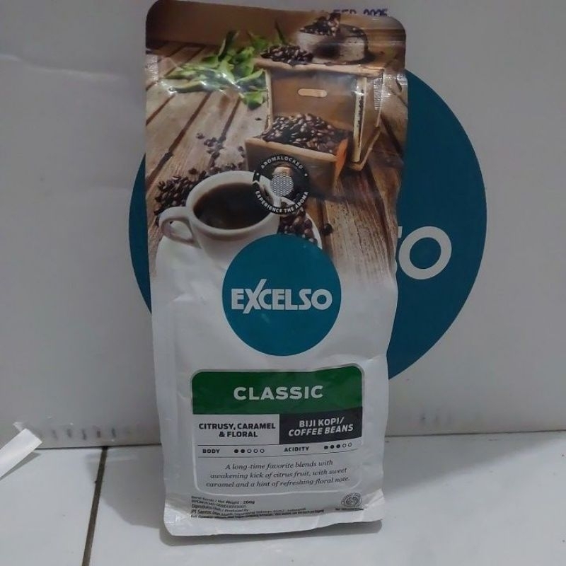Jual Kopi Excelso Original Classic 200gr BIJI Kopi / Coffee Beans ...