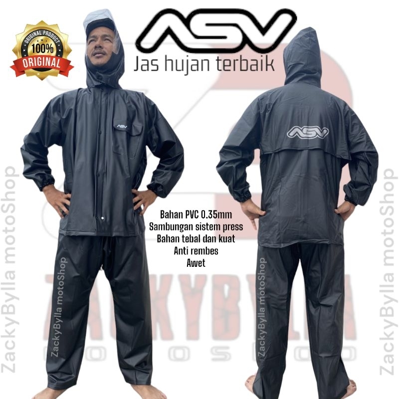Jual Jas Hujan ASV Original Karet PVC, Full Press, Anti Rembes | Shopee ...