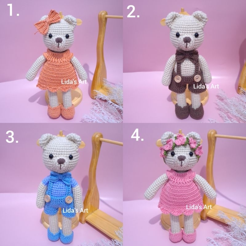 Jual Boneka rajut beruang amigurumi | Shopee Indonesia