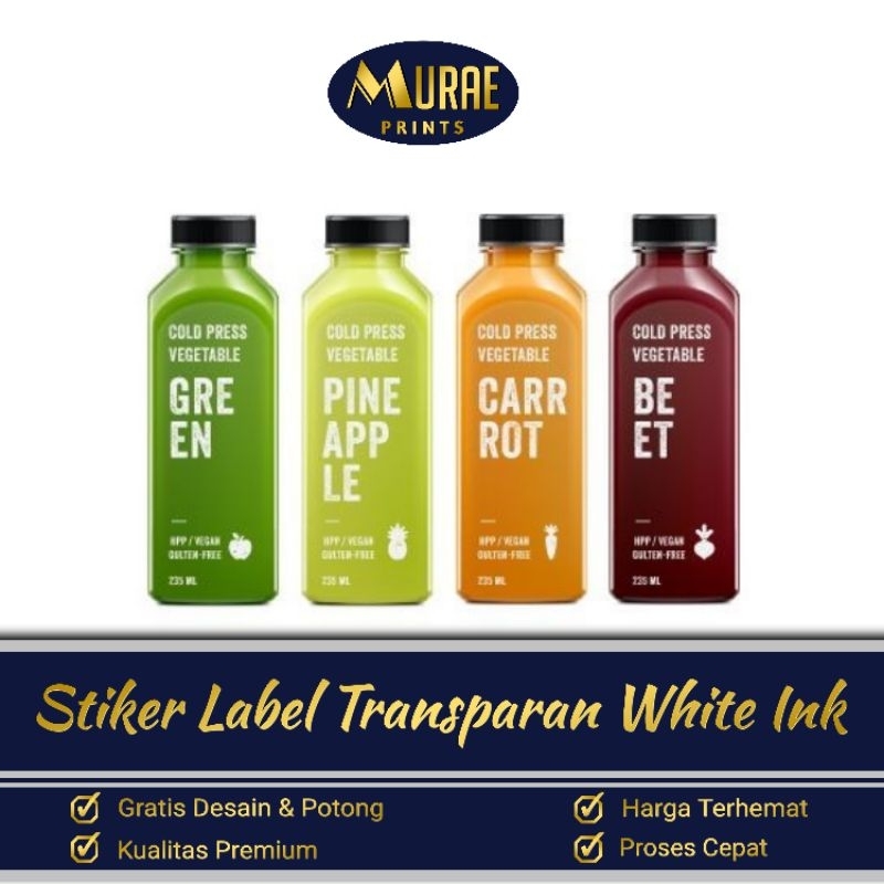 Jual [TERMURAH] Stiker label white ink- Stiker botol - Stiker minuman ...