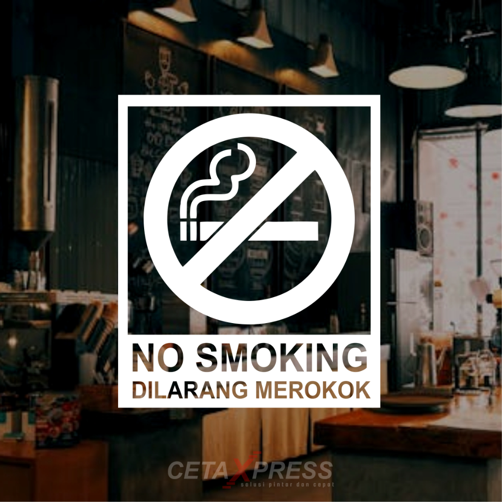 Jual STICKER NO SMOKING KACA/DINDING STICKER DILARANG MEROKOK | Shopee ...