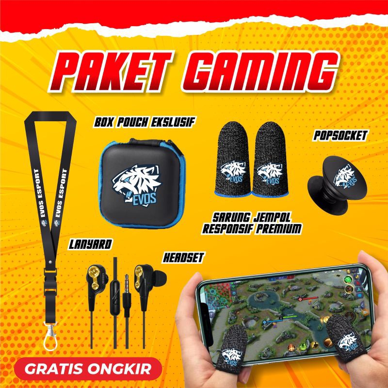 Jual PAKET GAMING HEADSET TALI LANYAR POP SOCKET - SARUNG GAMING JEMPOL ...