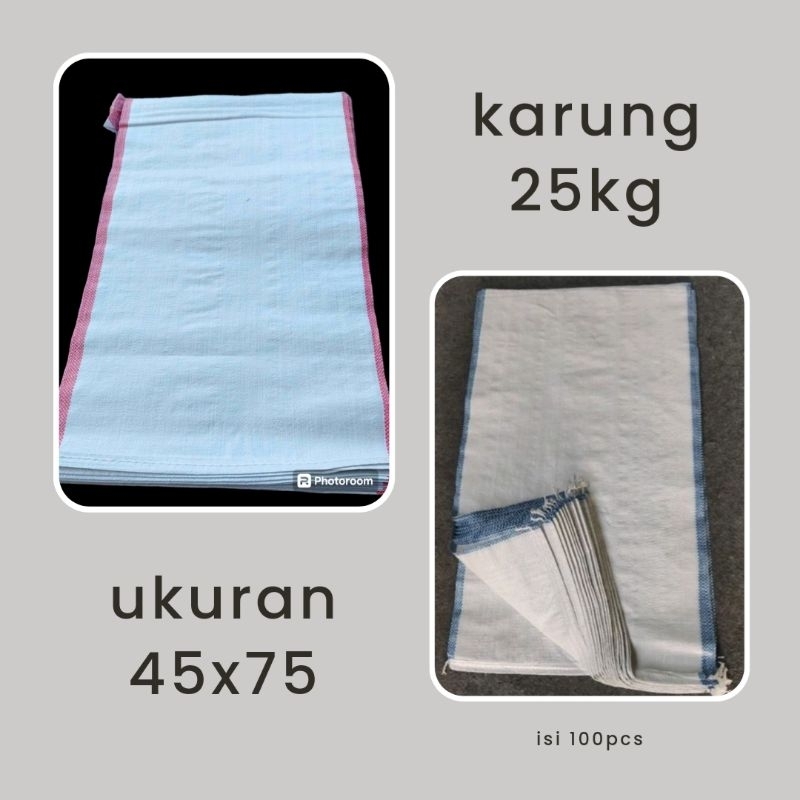 Jual KARUNG BERAS 25KG UKURAN 45x75 isi 100pcs | Shopee Indonesia