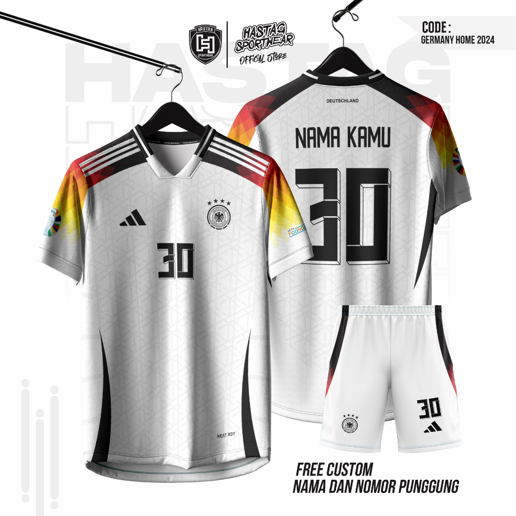 Jual JERSEY JERMAN HOME 2024 FULL PRINTING FREE CUSTOM NAMA DAN NOMOR PUNGGUNG | Shopee Indonesia