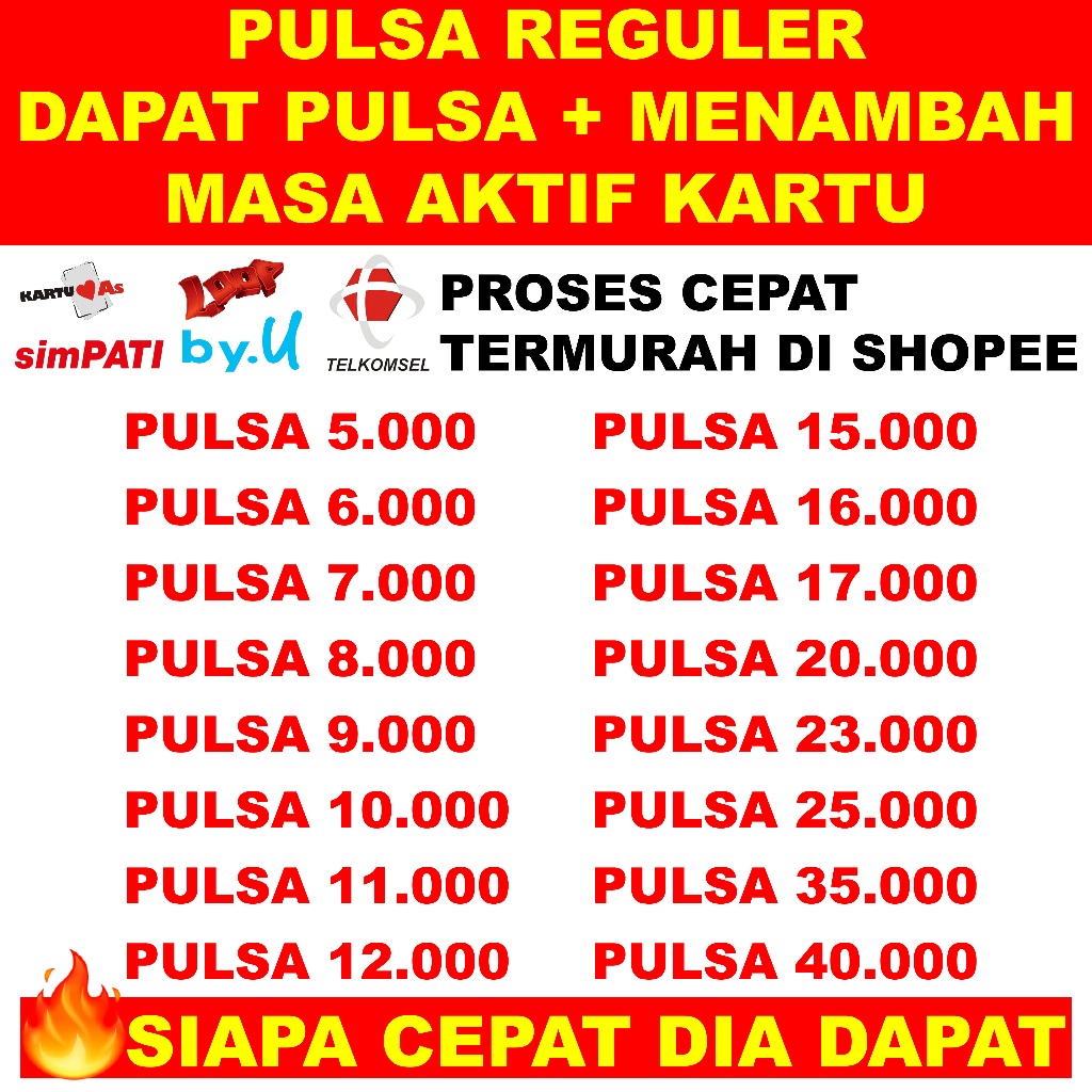 Jual PULSA TELKOMSEL 1K PULSA REGULER TELKOMSEL 1K Termurah Simpati ...