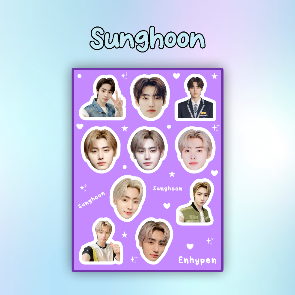 Jual Sticker/Stiker Set Jungwon/Heeseung/Jay/Jake/Sunghoon/Sunoo/Ni-ki Enhypen KPOP | Shopee ...