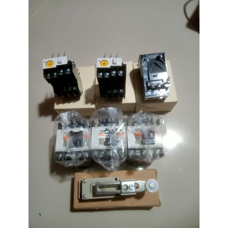 Jual paket komplit komponen alat listrik... 3 kontaktor.. 3 overload ...