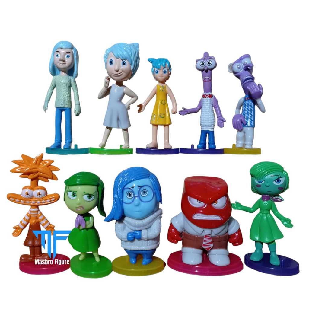 Jual Action Figure Inside Out 2 Anxiety Joy Riley Sidness Set isi 10 ...