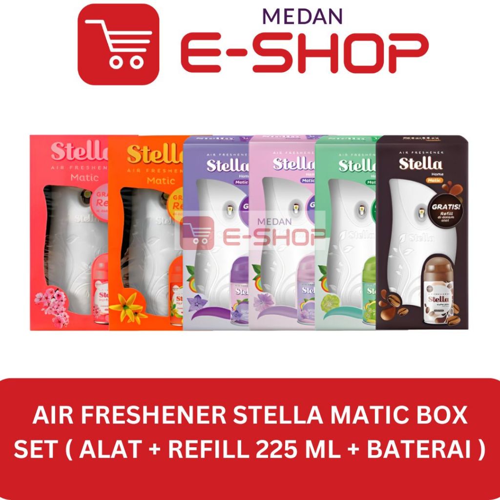Jual Air Freshener Stella Matic Box Set (Alat + Refill 160 ml +Baterai ...