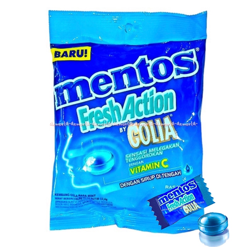 Jual Mentos Fresh Action by Golia 42pcs Sensasi Melegakan Tenggorokan Permen Dengan Sirup Di ...