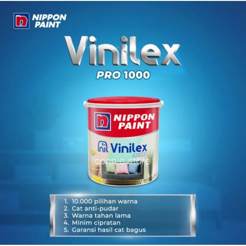 Jual Nippon Vinilex pro 1000 Cat tembok 4,5kg interior cat warna ...