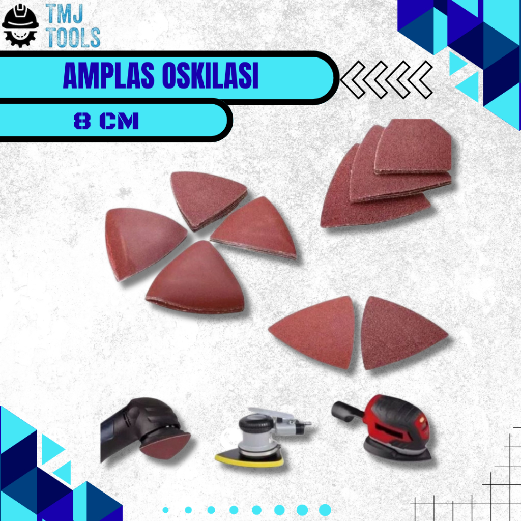 Jual Amplas Oskilasi Sandpaper Sander Segitiga Mesin 8cm Refill Ampelas ...