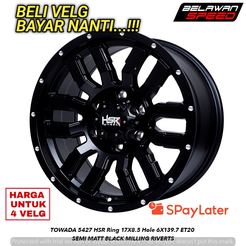 Jual VELG MOBIL RACING PELEK MODIFIKASI OFFROAD HSR TOWADA RING 17 PCD ...