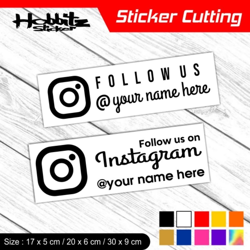 Jual Stiker Custome Nama Media Sosial New Sticker Cutting | Shopee ...