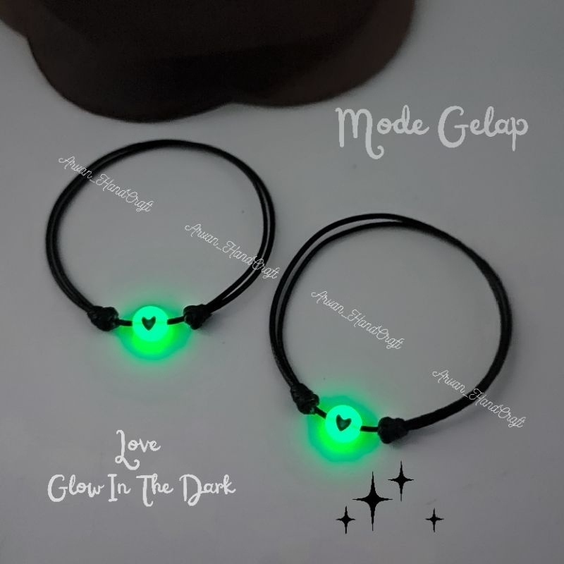 Jual Gelang Love Glow In The Dark // Gelang Couple Love Glow In The ...