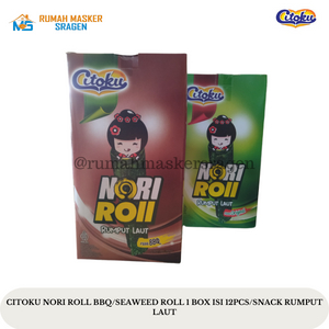 Jual CITOKU NORI ROLL BBQ/SEAWEED ROLL1 BOX ISI 12PCS/SNACK RUMPUT LAUT ...