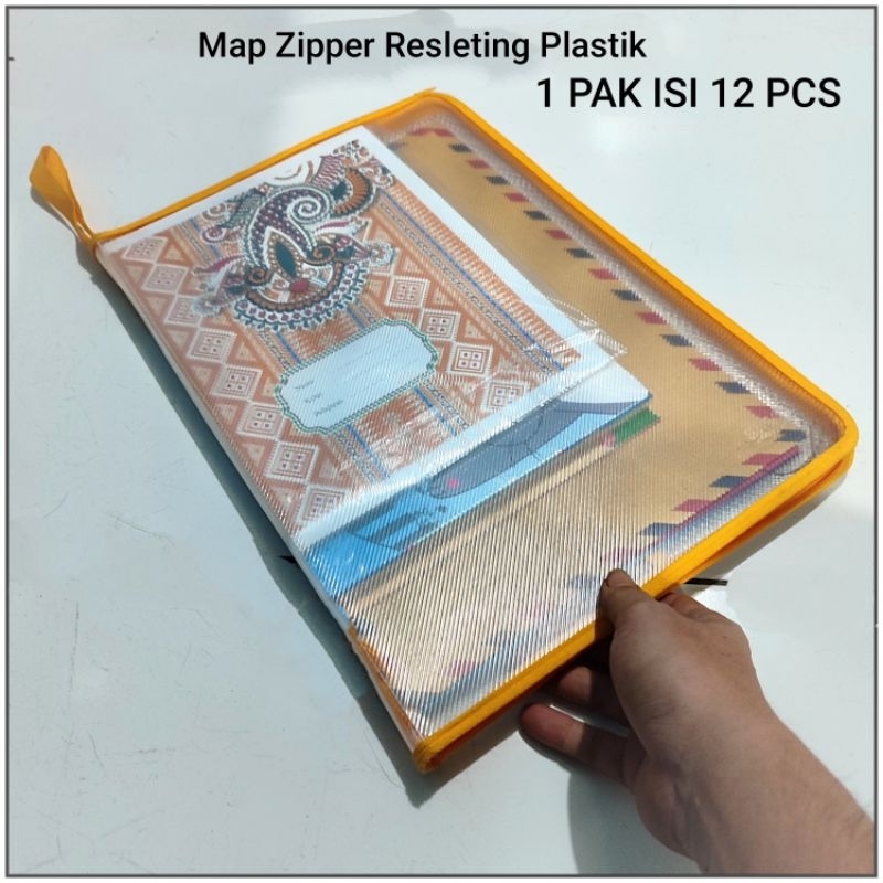 Jual 6 Pcs Map Zipper Resleting Folio ( 5 Pilihan Warna ) | Shopee ...