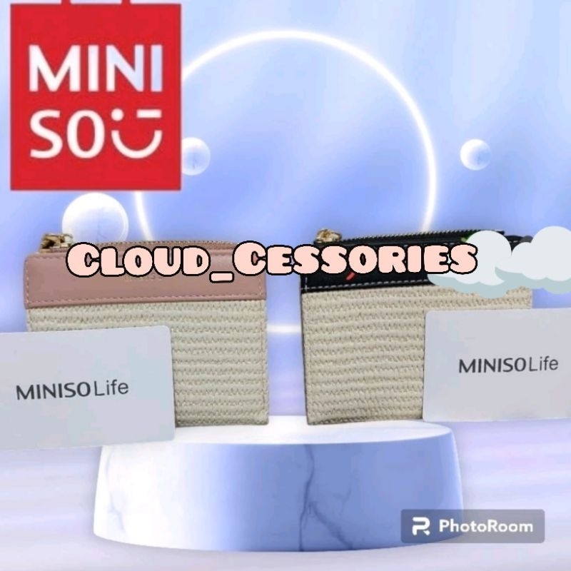 Jual MINISO WOMEN'S MINIMALIST WOVEN BIFOLD WALLET | Shopee Indonesia