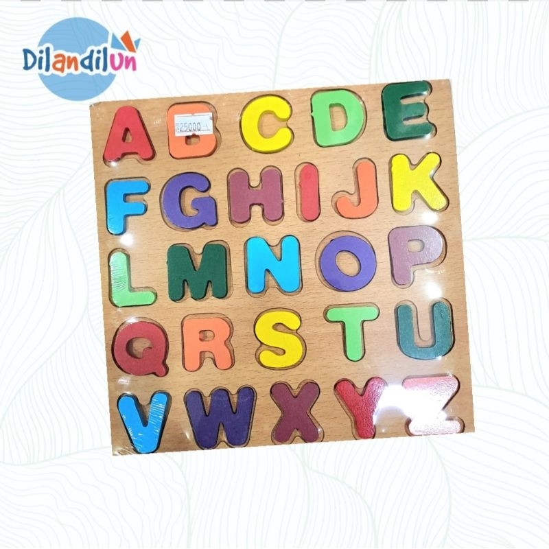 Jual Puzzle Kayu Abjad ABC 20cm x 20cm | Shopee Indonesia