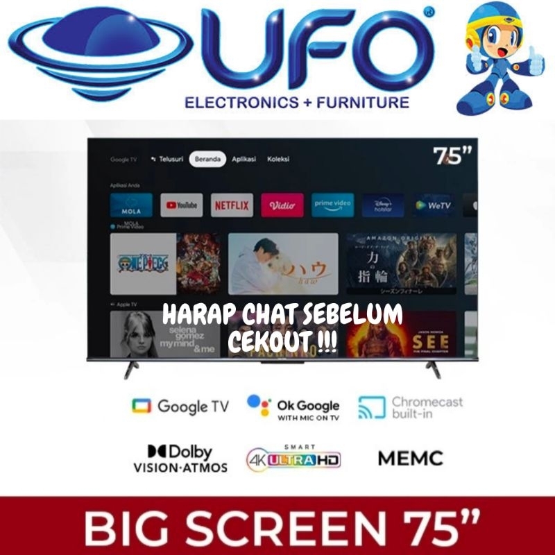 Jual [Promo Tv Besar] POLYTRON 75UG5959 65UG5959 LED TV GOOGLE TV 75 ...