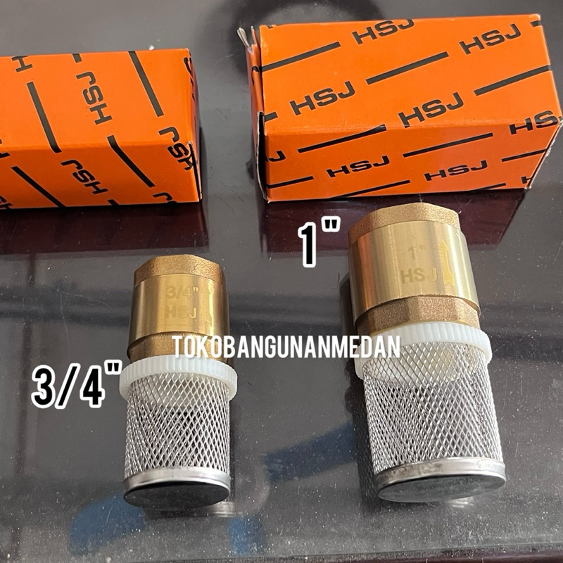 Jual FOOT KLEP KUNINGAN HSJ 3/4 & 1 inch / Brass Foot Valve / Tusen ...