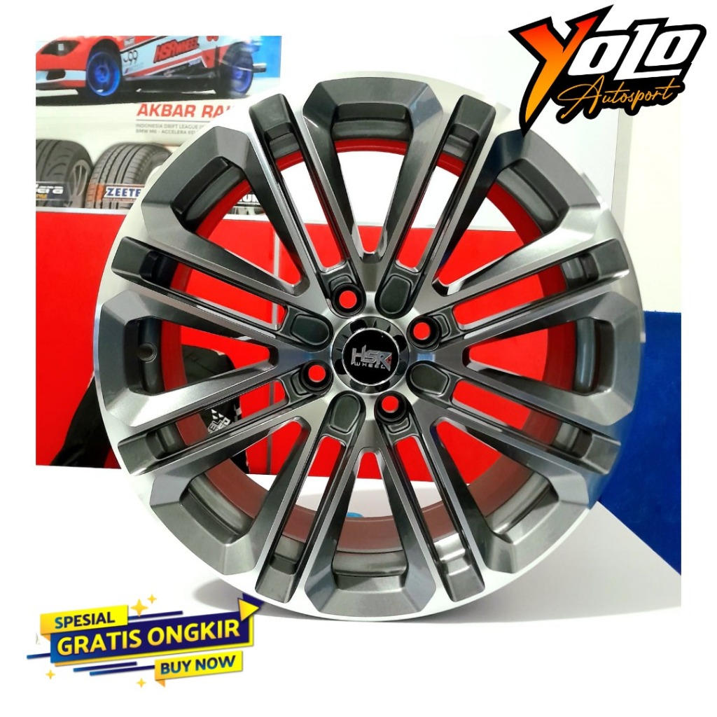 Jual VELG MOBIL RACING HSR ALKANI 359 HSR R16X7 H4x100 ET42 GGMF pcd MOBIL BRIO, AGYA, JAZZ ...
