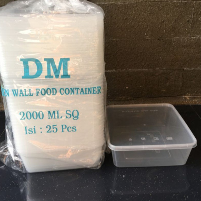 Jual Harga Spesial KOTAK MAKAN PERSEGI 2ML BOX THINWALL FOOD CONTAINER ...