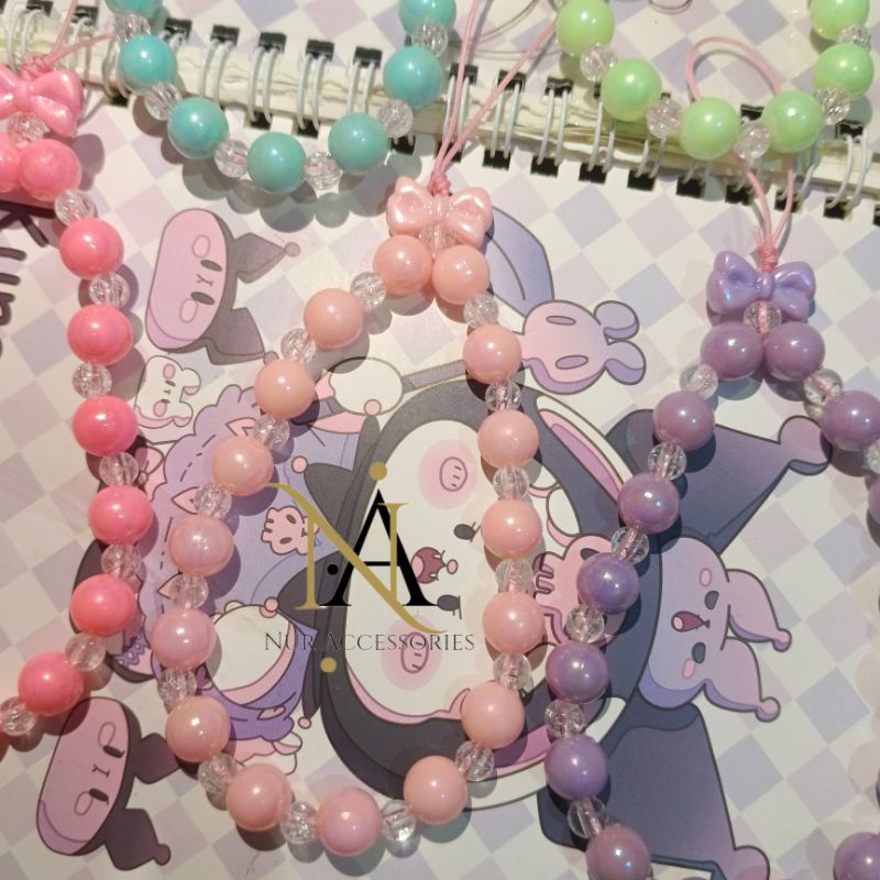 Jual Tali hp manik manik lusinan 12 pcs model terbaru mix warna/strap ...