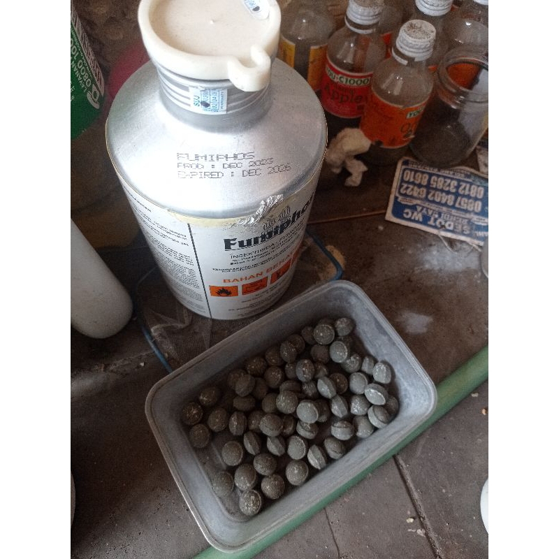 Jual 1 butir obat kutu Fumiphos beras, palawija (jagung, terigu, kemiri ...