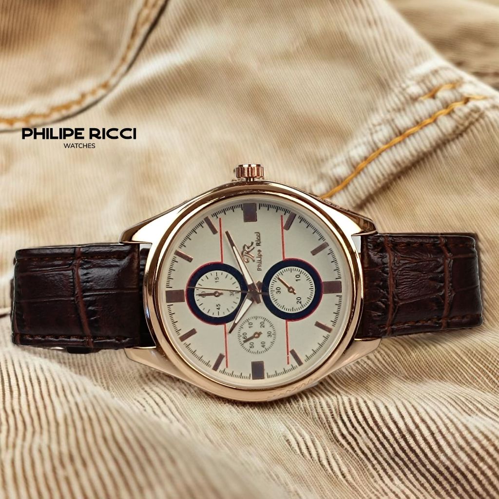 Jual PhiLipe Ricci Jam Tangan Pria Kulit Analog Original Terbaru PRM3 ...