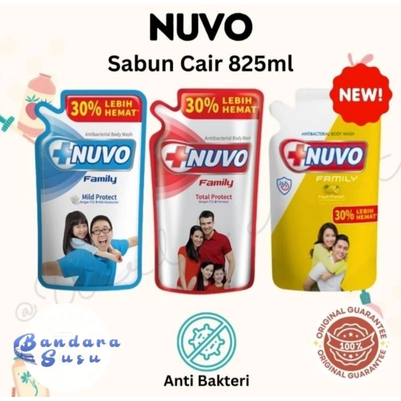 Jual NUVO Family Sabun Mandi Cair Pouch 800 mL | Shopee Indonesia