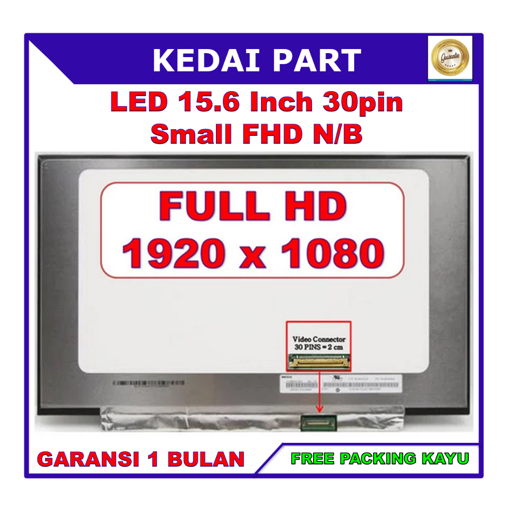 Jual LCD LED Samsung 15.6 15 Inch 30 Pin 30pin Small Narrow FHD Full HD ...