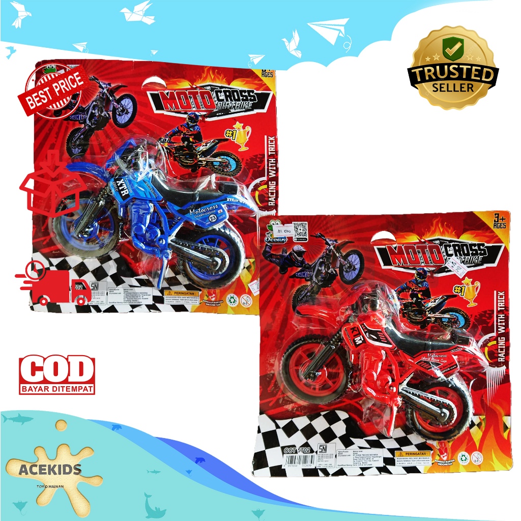Jual Mainan Anak Motor Cross Trail Motocross OCT5702 | Shopee Indonesia